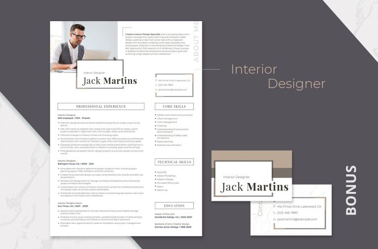 8 Best Tips To Create An Interior Designer Resume With Examples | Foyr