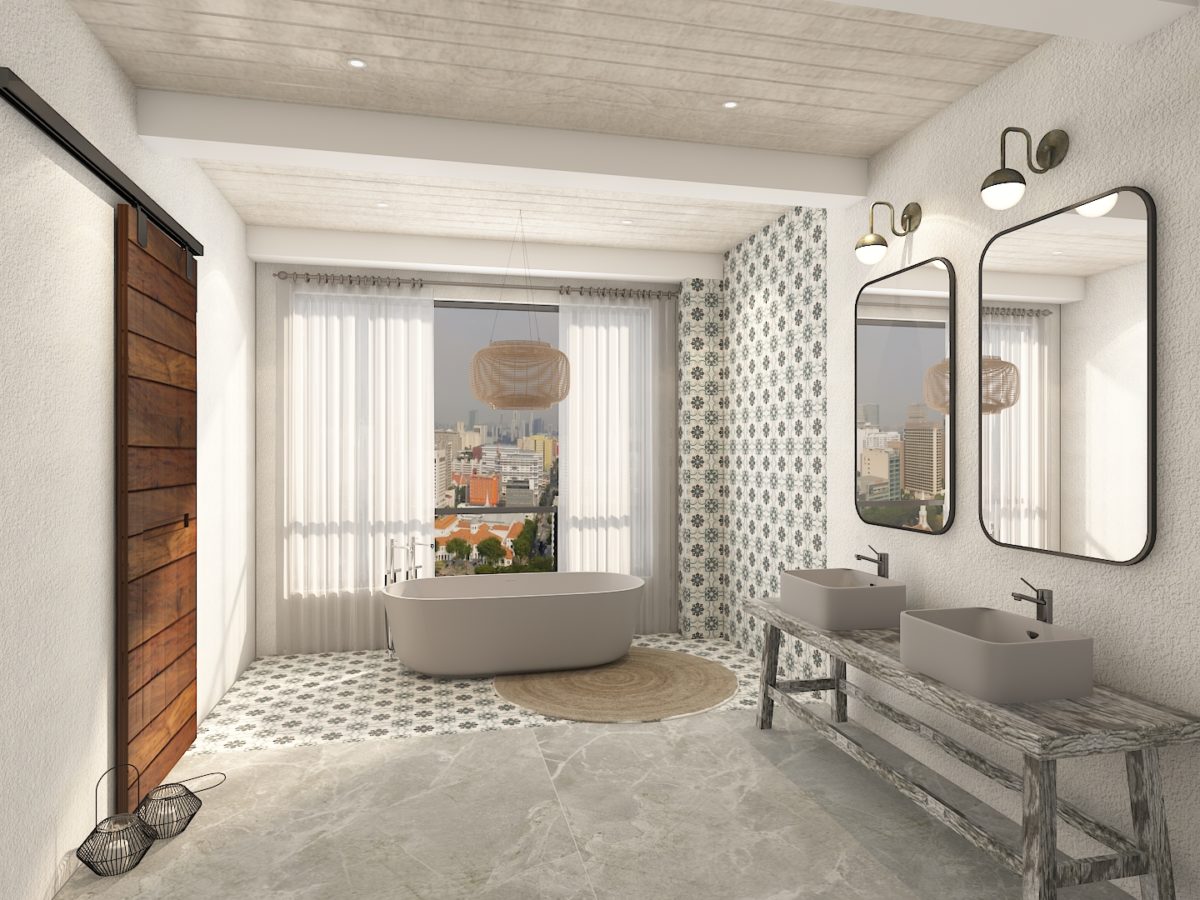 Rectangular Master Bathroom Layouts