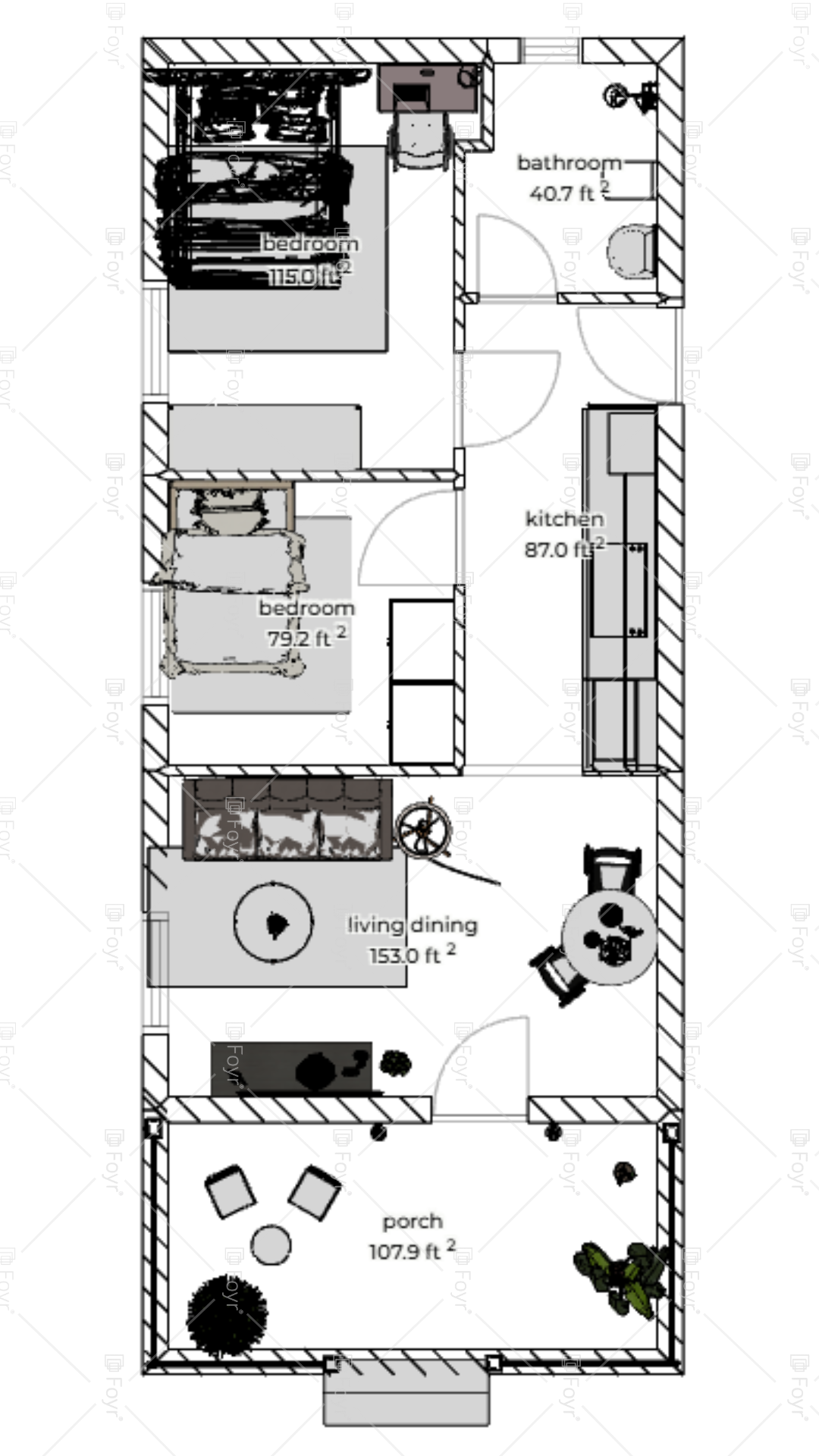 Modern Minimal Living Home | Floor Plan Gallery